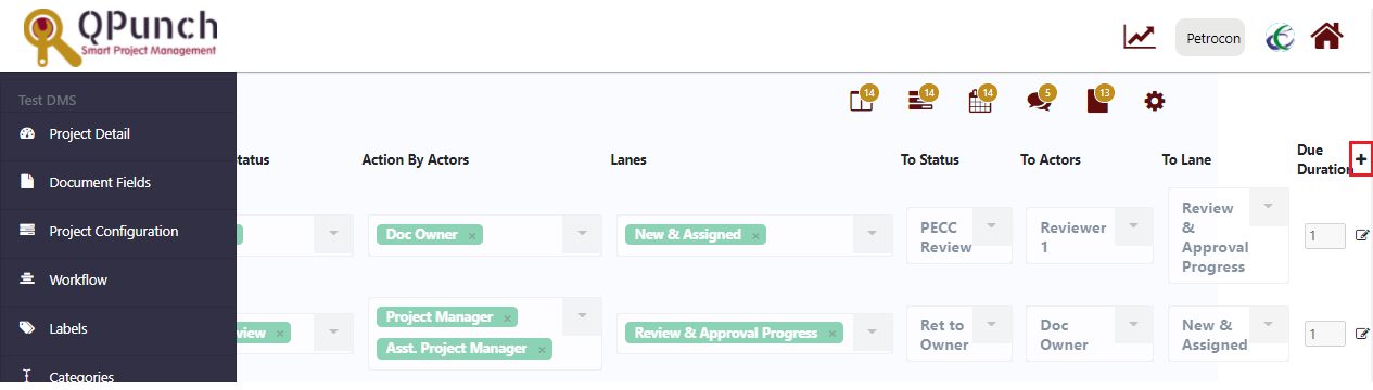 Workflow Settings – QPunch